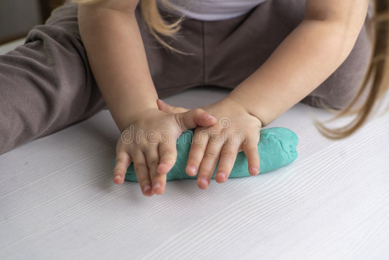 Closeup Hands of Preschooler Child Roll Out Dough for Modeling Stock ... Closeup Hands of Preschooler Child Roll Out Dough for Modeling Stock ...