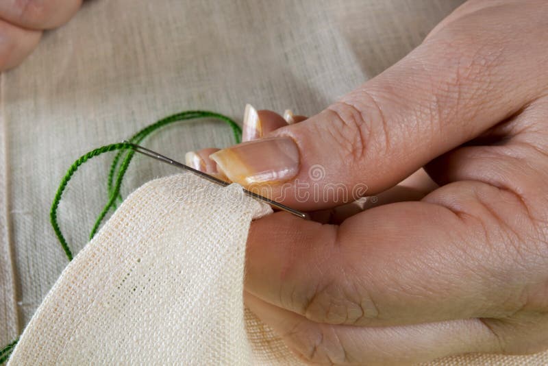 Hands are busy sewing stock photo. Image of handicraft - 115266664