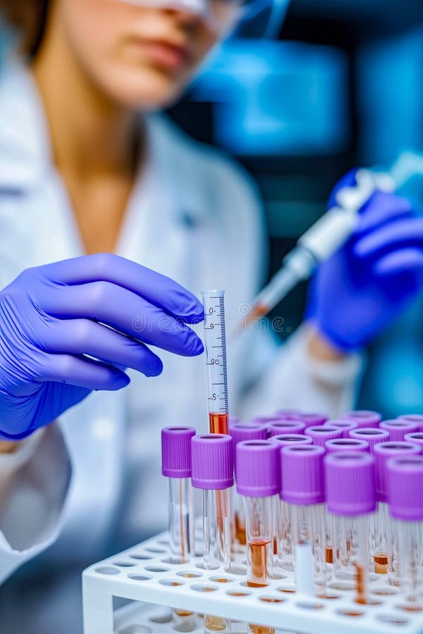 Closeup of Hands of Woman Working in a Lab with Scientific Stock Photo ...