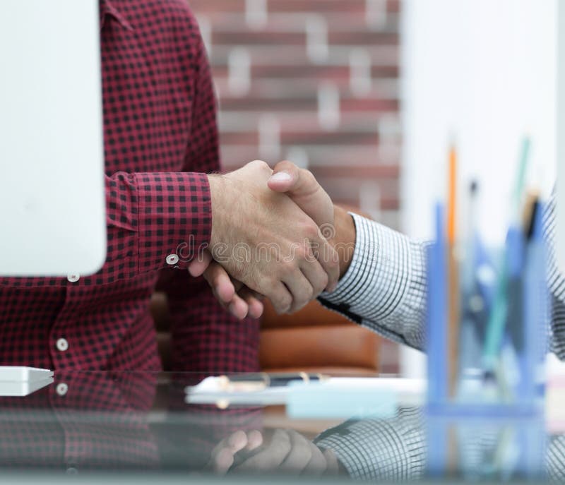 Closeup.handshake Colleagues Stock Image - Image of leader, human ...