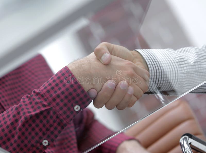 Closeup.handshake Colleagues Stock Photo - Image of greeting ...