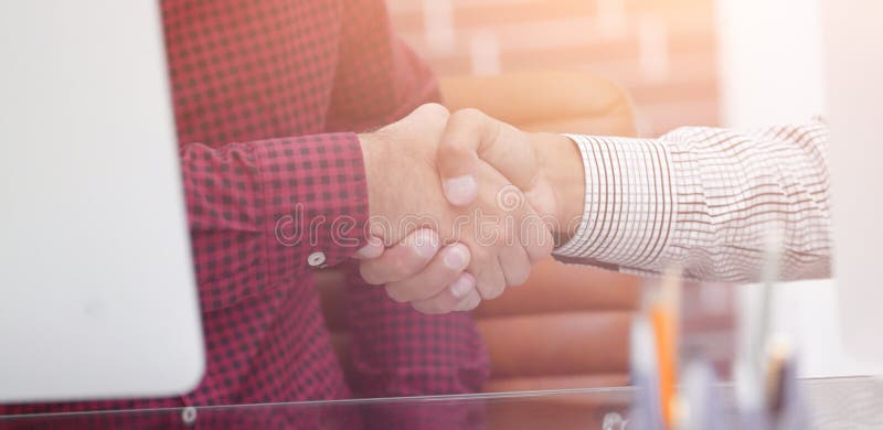 Closeup.handshake Colleagues Stock Image - Image of communication ...
