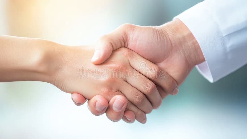 Closeup of Handshake, Symbolizing Agreement, Partnership, and ...