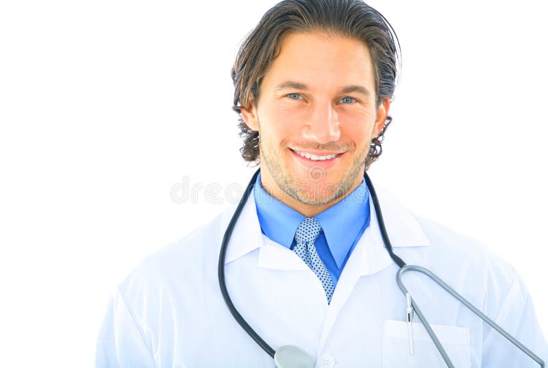 Closeup Handsome Young Doctor Stock Photo - Image of professional ...