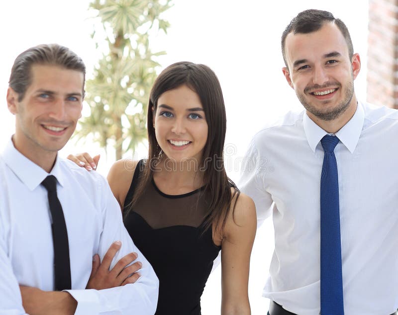 Closeup of a Happy Business Team of People. Stock Image - Image of ...
