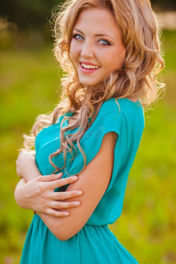 Closeup Happy Woman Face Outdoors Stock Image - Image of happy ...