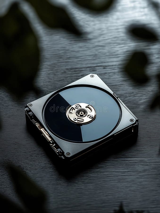 Closeup of Hard Disk Drive. Tech Device for Data Storage. Business ...