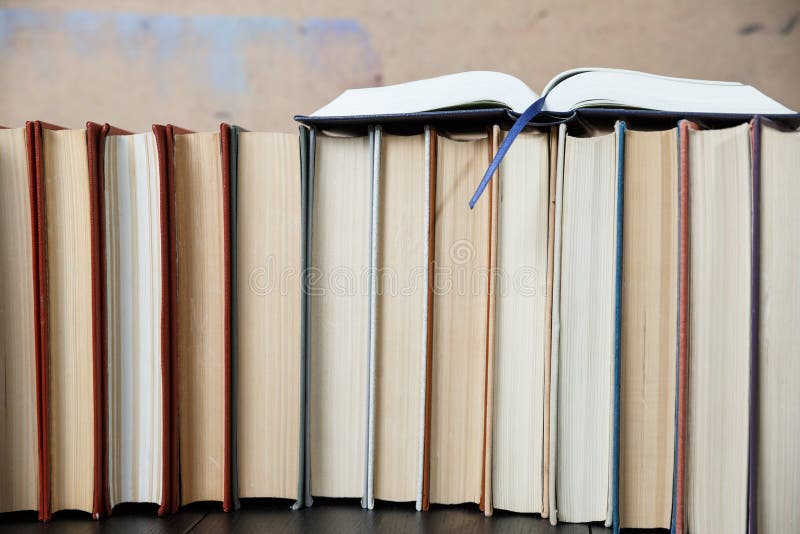 Closeup Hardcover Pocket Book Upsite Down Stock Image - Image of object ...