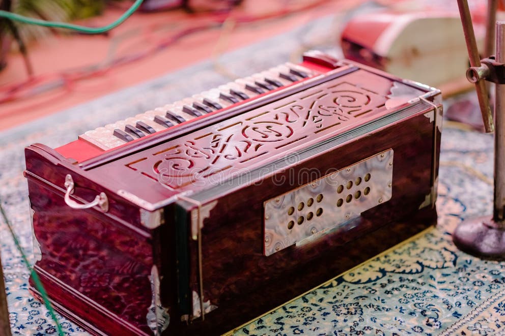 Closeup of a Harmonium Instrument on the Floor Stock Photo - Image of ...