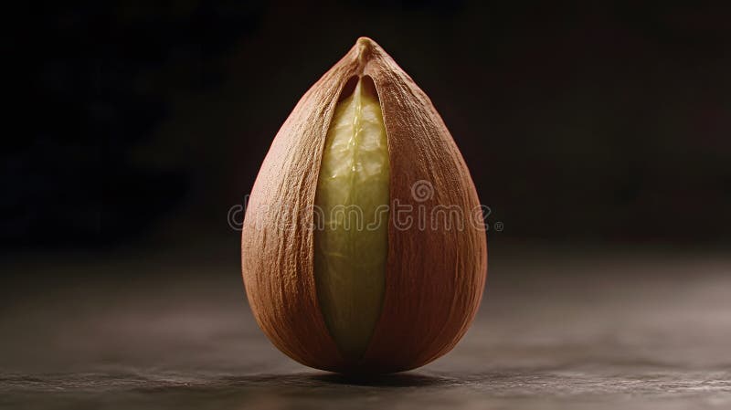 Closeup of Hazelnut Shell Split Open Revealing the Good Resolution ...