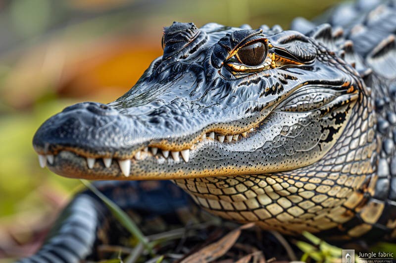 A Closeup of the Head and Jaw, Showing Its Sharp Teeth, of an Alligator ...