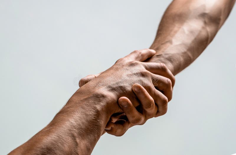 Closeup Help Hand. Two Hands, Helping Arm of a Friend, Teamwork ...
