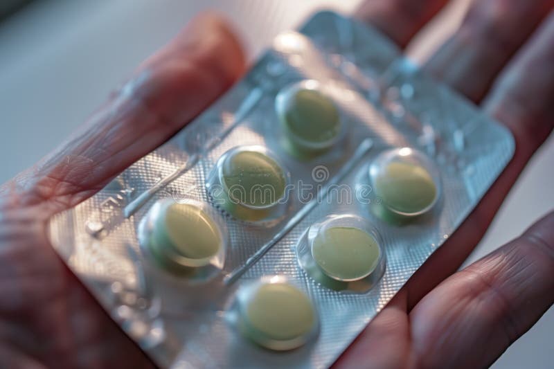 Closeup of a Herbal Lozenge Package in Hand Stock Image - Image of ...