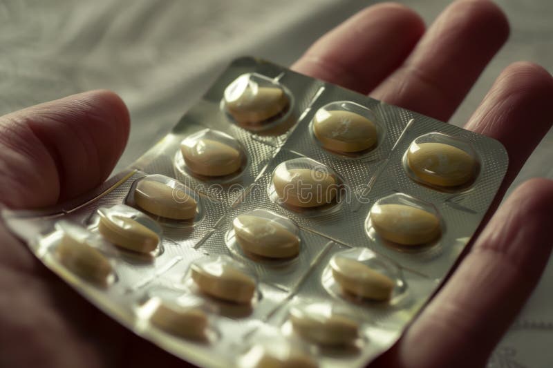 Closeup of a Herbal Lozenge Package in Hand Stock Photo - Image of ...