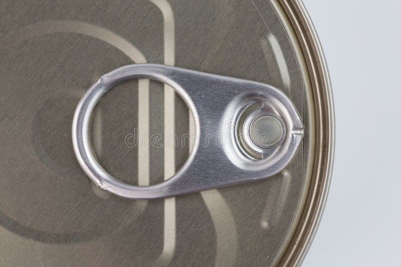 Closeup High Angle View of Pull Ring on Tin Can Stock Photo - Image of ...