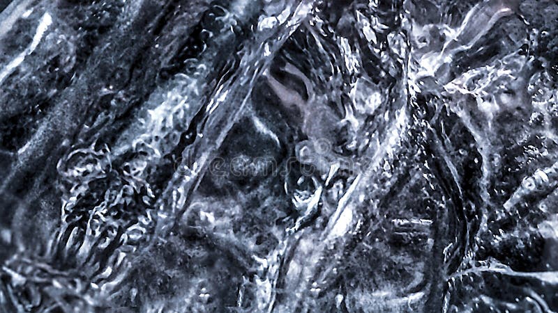 Closeup High Contrast Ice Cubes Texture Stock Photo - Image of blue ...
