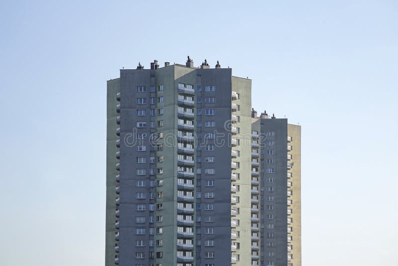 High residential building stock image. Image of office - 211368819