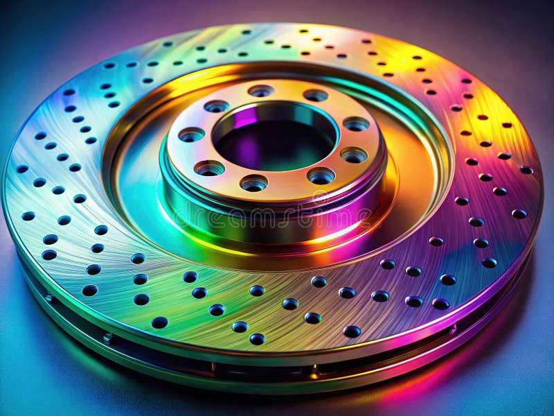 Closeup of a HighPerformance Ventilated Brake Disc Rotor Exemplifying ...