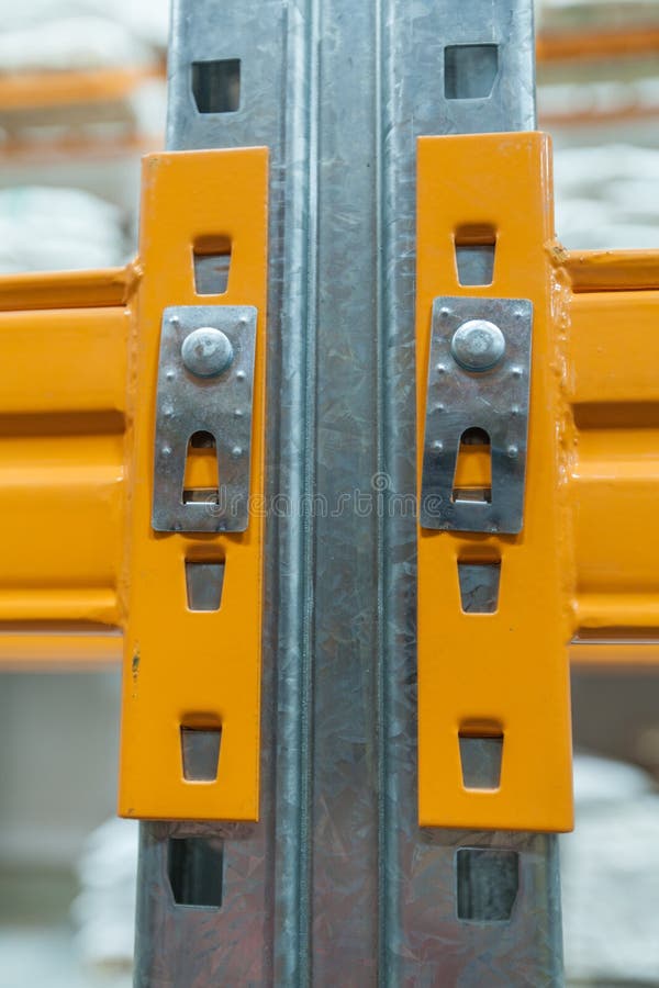 Closeup for a Hinge of Metal Rack Stock Image - Image of modern ...