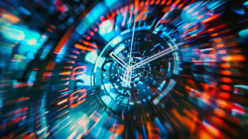 A Closeup of a Holographic Speech Timer Displaying the Allotted Time ...