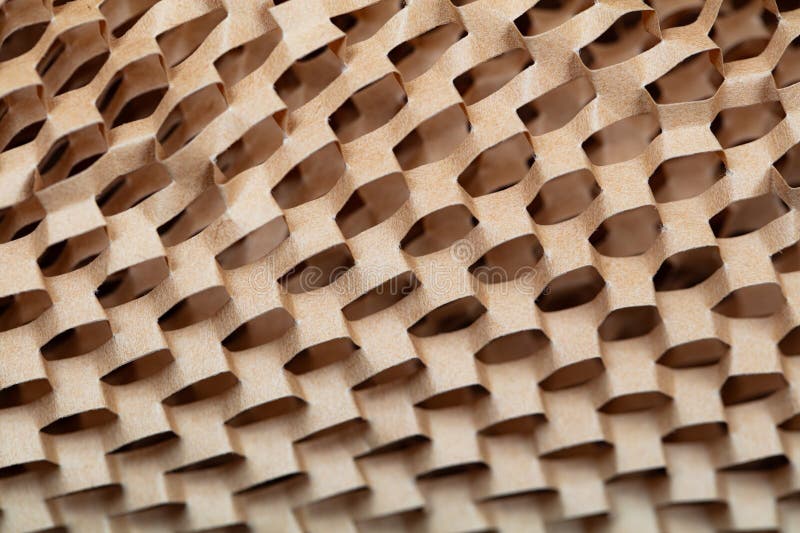 Closeup of Honeycomb Cushion Wrapping Paper As Textured Patterned Stock ...