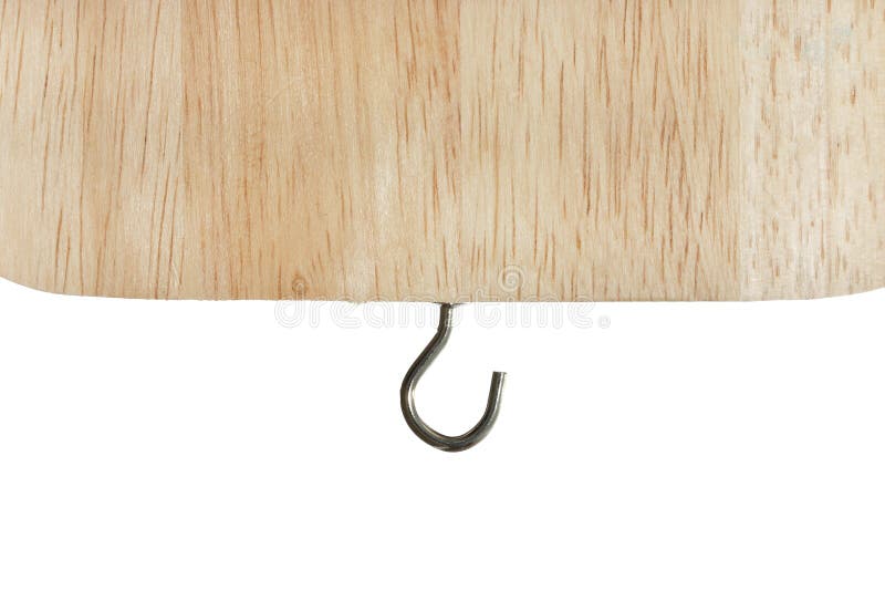 Closeup Hook Stick Wooden Plate. Stock Photo - Image of decoration ...