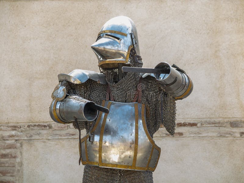 Closeup of a Medieval Knight Armor Stock Image - Image of antiquity ...