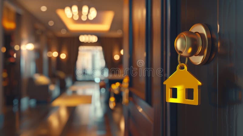 The House-shaped Door Key.AI Generated Image Stock Photo - Image of ...