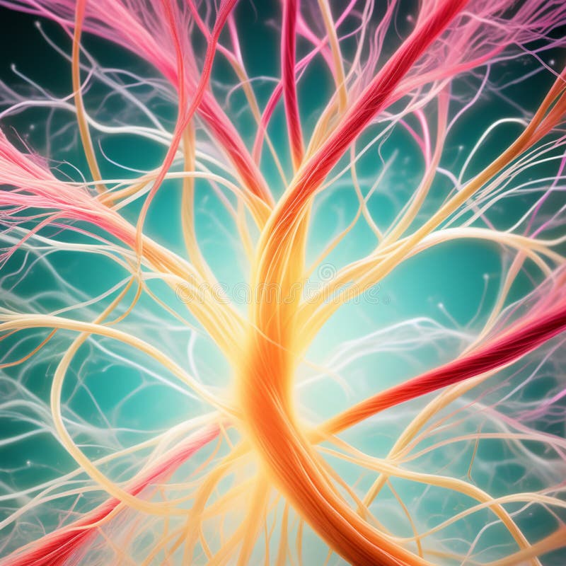 Human brain nerve fibre stock illustration. Illustration of artwork ...