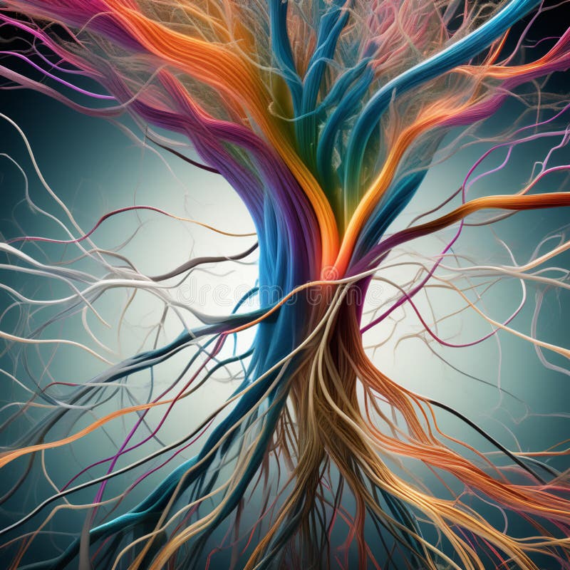 Human brain nerve fibre stock image. Image of artwork - 299773699