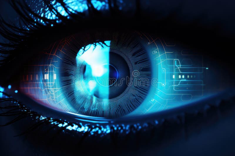 Closeup Human Eye Banner with Ample Copy Space. Highlighting Lasik ...