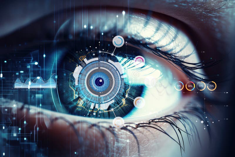 Closeup Human Eye Banner with Ample Copy Space. Highlighting Lasik ...