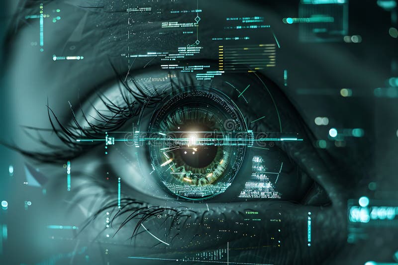 Biometric Security Iris Scan, Digital Eye, Futuristic Technology, Data ...
