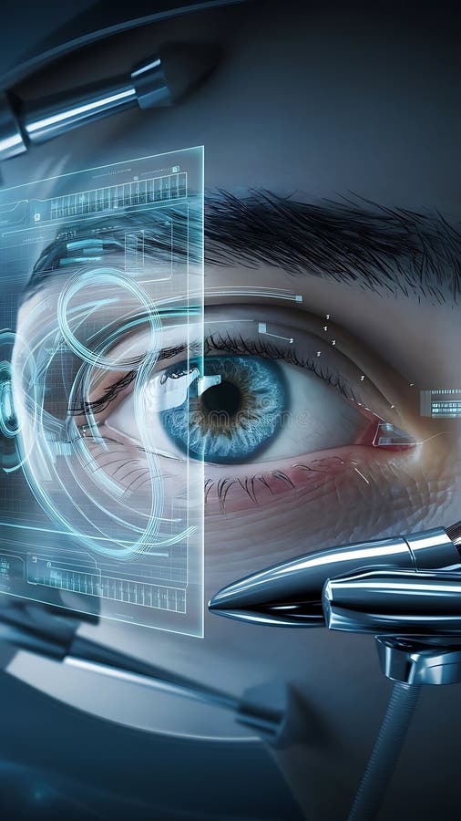 Closeup of a human eye stock illustration. Illustration of monitoring ...