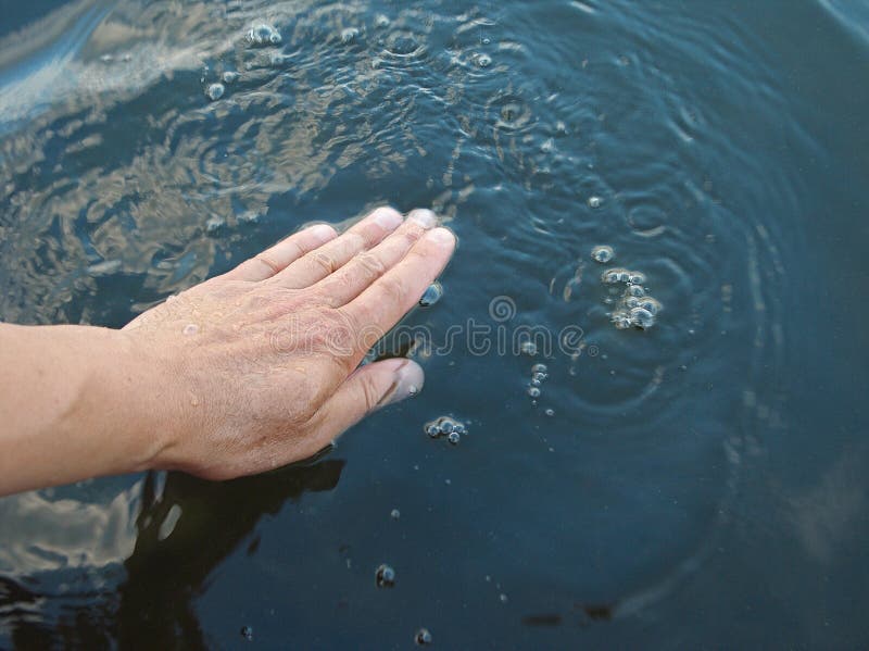 Hand touch water stock photo. Image of floral, effect - 49534602