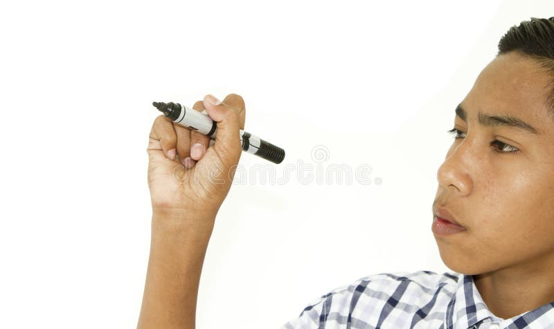 Closeup of a Human Hand Writing Stock Photo - Image of advertisement ...