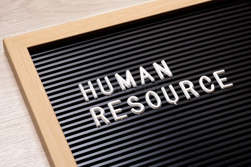 Human Resource Text Insert in the Advertising Sign Stock Image - Image ...