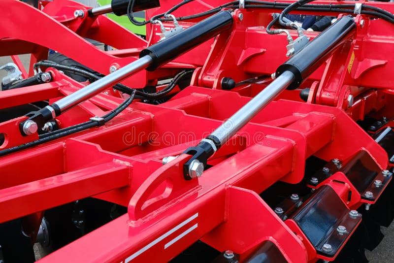 Closeup Hydraulic Control System of a Disc Plow Stock Photo - Image of ...