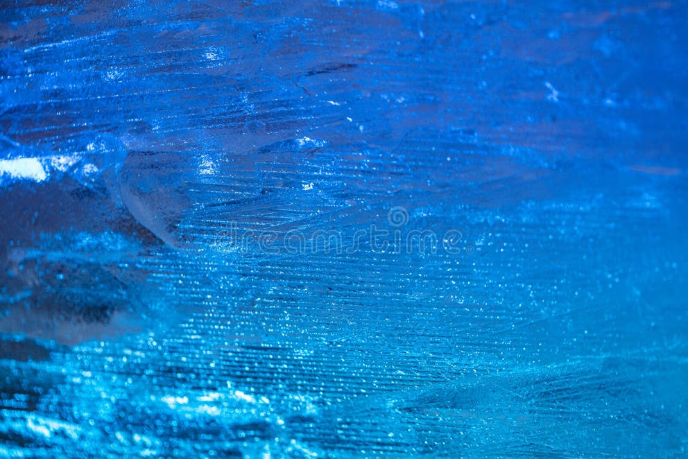 Closeup of Ice with Colourful Backlight for Design Purpose Stock Image ...
