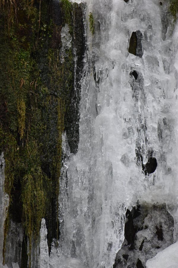 Closeup of Iced Waterfall in Kassel, Germany Stock Photo - Image of ...