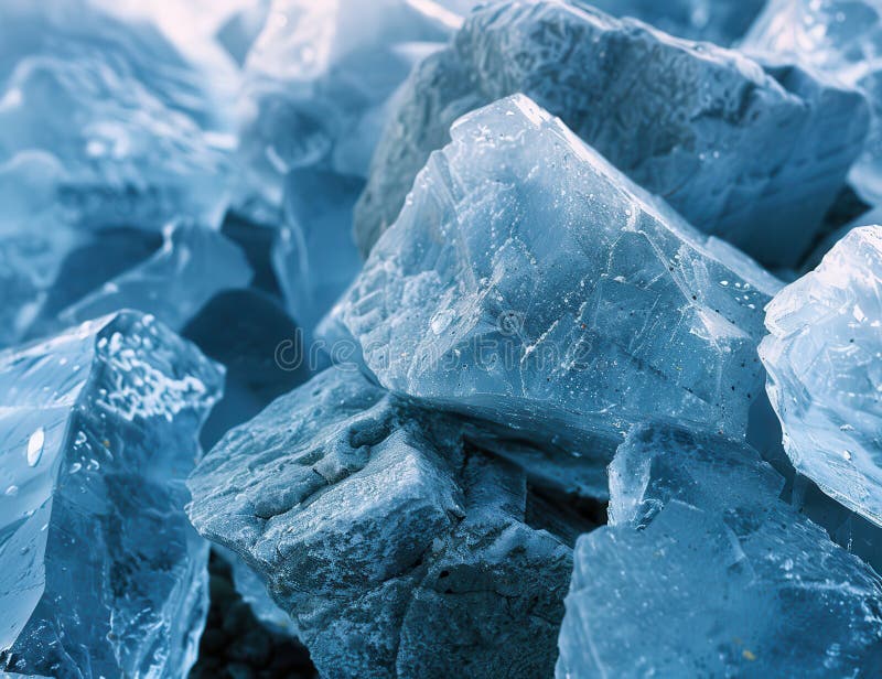 Closeup of Icy Blue Crystals Stock Illustration - Illustration of ...