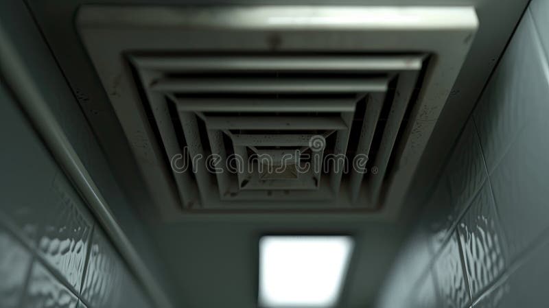 Closeup Image of an Air Vent in the Ceiling. Natural Light and Simple ...