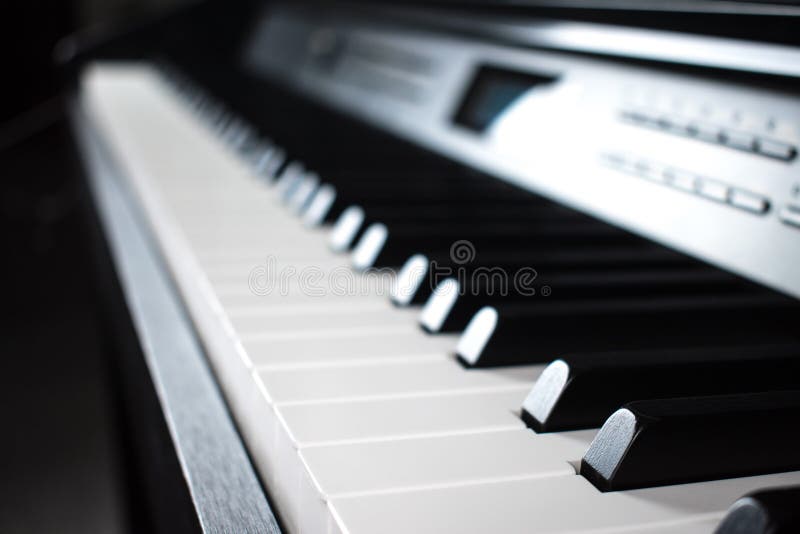 Closeup Image of Black Piano Piano with the Selected Focus Stock Image ...