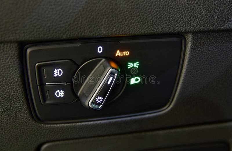 Car lighting switch stock photo. Image of design, detail - 102429246