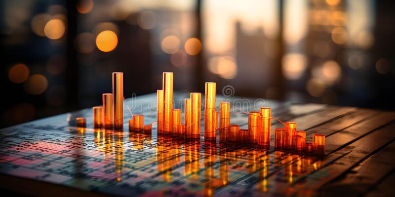 Closeup Image of Chart Reflecting Positive Sales Growth in Business ...