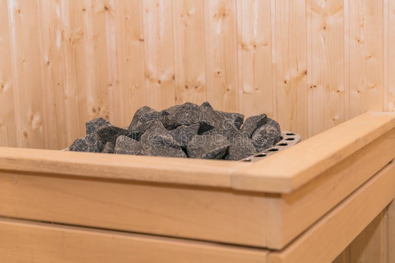Closeup Image of Granite Rock in Sauna Oven. Stock Photo - Image of ...