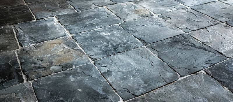 Closeup of Grey Tile Flooring Resembling Bedrock with Circular Patterns ...
