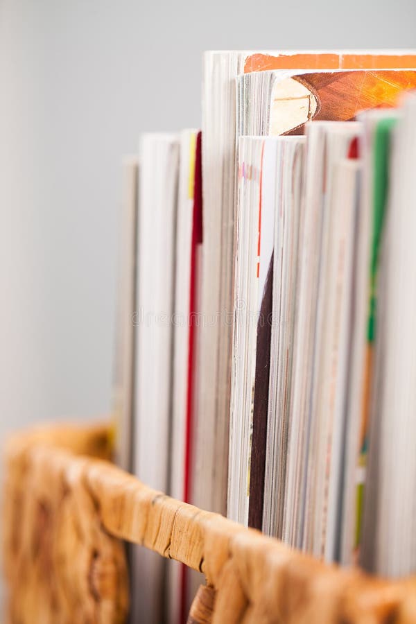 Closeup Image of Magazines in a Box Stock Image - Image of multiple ...