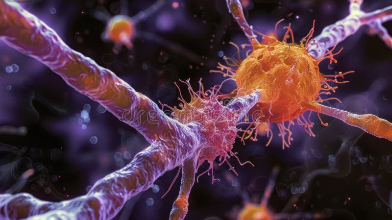 Closeup Image of a Microglia Cell Engulfing Cellular Debris in the ...