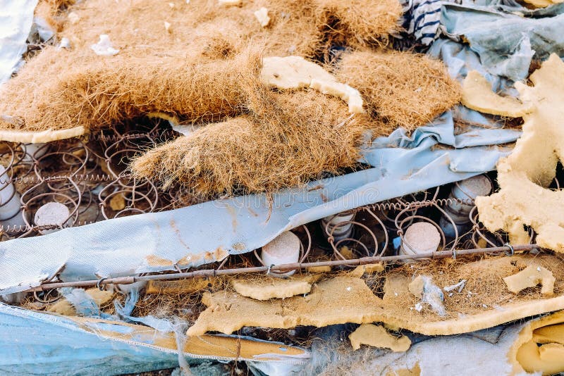 Image of Old Rusty Spring Mattress Stock Photo - Image of destruction ...